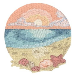 Walk In The Sand Embroidery Design | EmbroideryDesigns.com