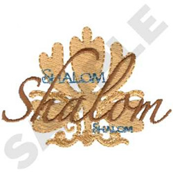 Shalom text Embroidery Design | EmbroideryDesigns.com
