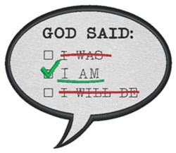 God Said... Embroidery Design | EmbroideryDesigns.com