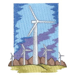 Wind Turbine Embroidery Design | EmbroideryDesigns.com