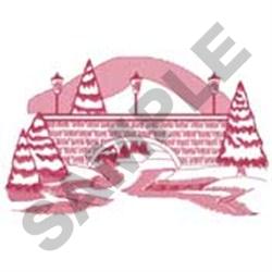 Winter Bridge Embroidery Design | EmbroideryDesigns.com