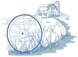 Wagon Wheel Embroidery Design | EmbroideryDesigns.com