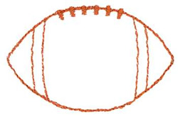 Football Outline Embroidery Design | EmbroideryDesigns.com