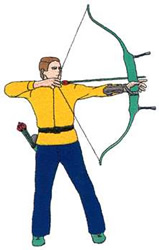 Male Archer Embroidery Design | EmbroideryDesigns.com
