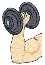 Pumping Iron Embroidery Design | EmbroideryDesigns.com