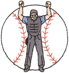 Umpire Embroidery Design | EmbroideryDesigns.com