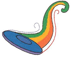 Disc Rainbow Embroidery Design | EmbroideryDesigns.com