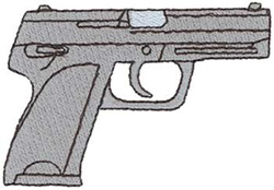 Semi Automatic Gun Embroidery Design | EmbroideryDesigns.com