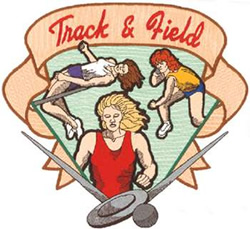 Womens Track Embroidery Design | EmbroideryDesigns.com