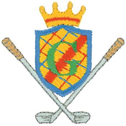 Golf Club Crest Embroidery Design | EmbroideryDesigns.com