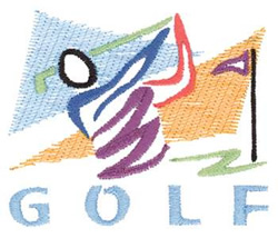 Golfer Embroidery Design | EmbroideryDesigns.com