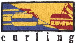 Curling Embroidery Design | EmbroideryDesigns.com