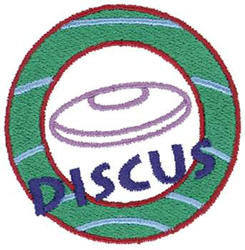 Discus Embroidery Design | EmbroideryDesigns.com