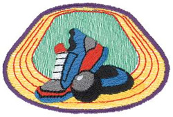 Sports Track Embroidery Design | EmbroideryDesigns.com