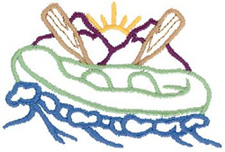 White Water Rafting Embroidery Design | EmbroideryDesigns.com