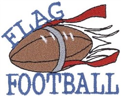 Flag Football Embroidery Design | EmbroideryDesigns.com