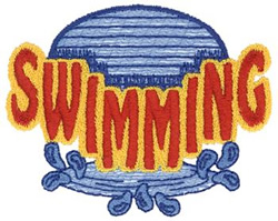 Swimming Embroidery Design | EmbroideryDesigns.com