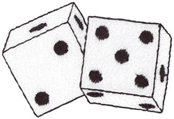 Dice Embroidery Design | EmbroideryDesigns.com