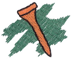 Golf Tee Embroidery Design | EmbroideryDesigns.com