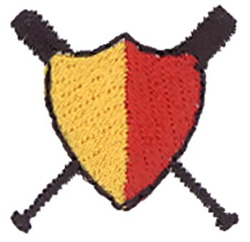 Baseball Bat Crest Embroidery Design | EmbroideryDesigns.com