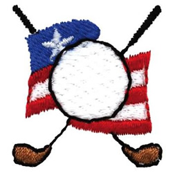 Golf Flag Embroidery Design | EmbroideryDesigns.com
