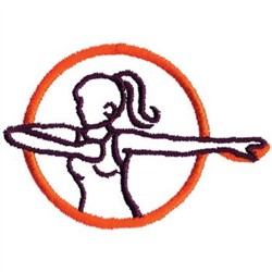 Female Discus Embroidery Design | EmbroideryDesigns.com