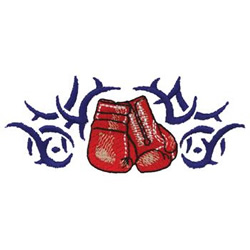 Tribal Boxing Gloves Embroidery Design | EmbroideryDesigns.com