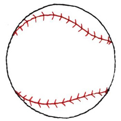 Baseball Outline Embroidery Design | EmbroideryDesigns.com