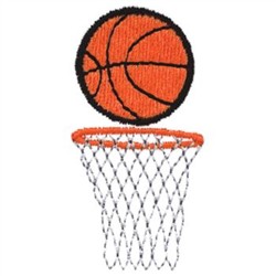 Basketball & Hoop Embroidery Design | EmbroideryDesigns.com