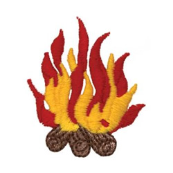 Campfire Embroidery Design | EmbroideryDesigns.com