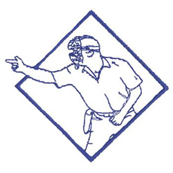 Umpire Embroidery Design | EmbroideryDesigns.com