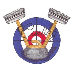 Curling Embroidery Design | EmbroideryDesigns.com