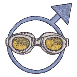 Male Swimmer Embroidery Design | EmbroideryDesigns.com