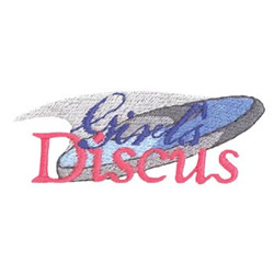 Girls Discus Embroidery Design | EmbroideryDesigns.com