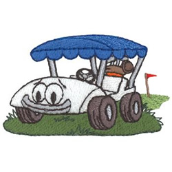 Golf Cart Embroidery Design | EmbroideryDesigns.com