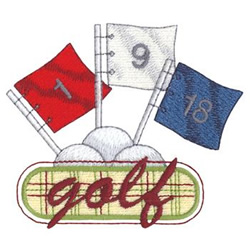 Golf Flags Embroidery Design | EmbroideryDesigns.com