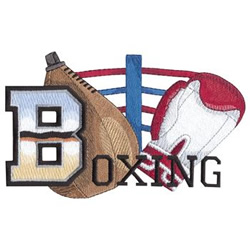 Boxing Embroidery Design | EmbroideryDesigns.com