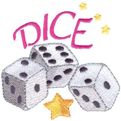 Dice Embroidery Design | EmbroideryDesigns.com