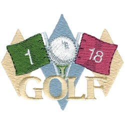 Golf Flags Embroidery Design | EmbroideryDesigns.com