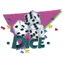 Dice Embroidery Design | EmbroideryDesigns.com