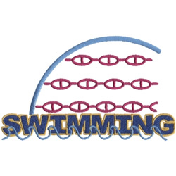 Swimming Embroidery Design | EmbroideryDesigns.com