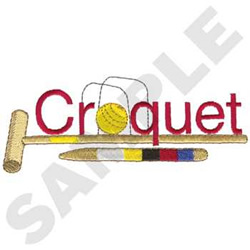 Croquet Game Embroidery Design | EmbroideryDesigns.com