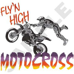 Motocross Logo Embroidery Design | EmbroideryDesigns.com