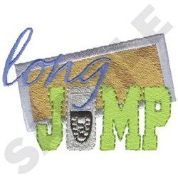 Long Jump Logo Embroidery Design | EmbroideryDesigns.com