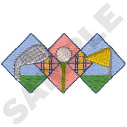 Golf Diamond Embroidery Design | EmbroideryDesigns.com