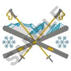 Ski Equipment Embroidery Design | EmbroideryDesigns.com