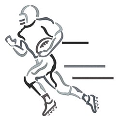 Football Runner Embroidery Design | EmbroideryDesigns.com