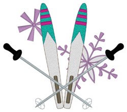 Skiing Embroidery Design | EmbroideryDesigns.com