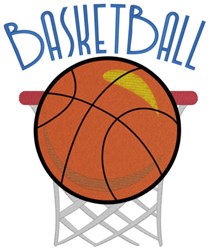 Basketball Embroidery Design | EmbroideryDesigns.com