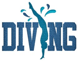 Diving Embroidery Design | EmbroideryDesigns.com